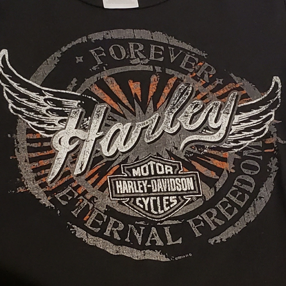 Harley-Davidson T-Shirt Reflective Silver Graphic Mt … - Gem